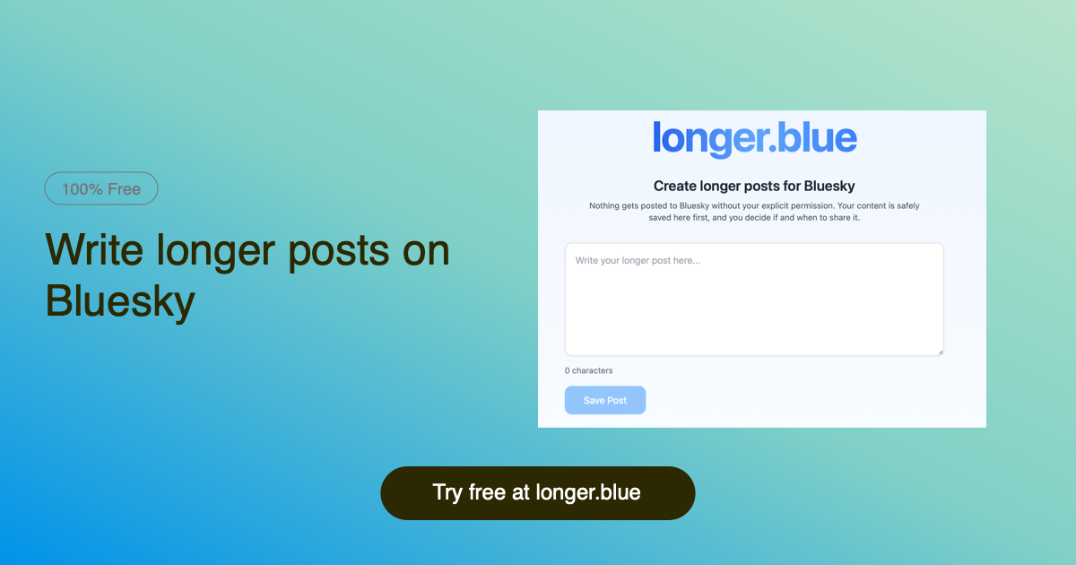 longer.blue | Write longer posts on Bluesky